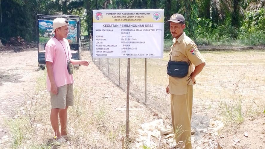 Pemdes Sumber Makmur Lanjutkan Pembangunan DD Tahap Dua